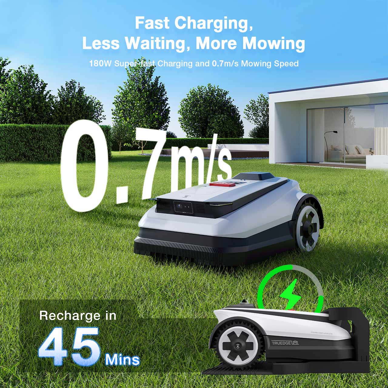 GOAT A2500 RTK Robot Lawn Mower (1/2 Acre, Mapping, Dual Blade-Disc ...